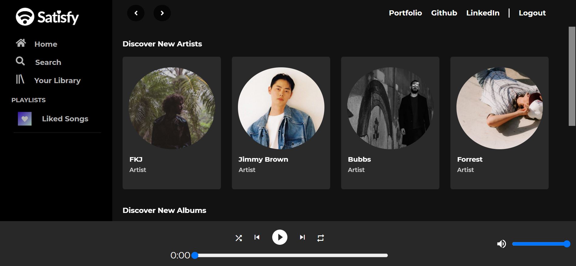 GitHub - RizzaCarla/Satisfy: Satisfy is a Spotify-inspired web app ...