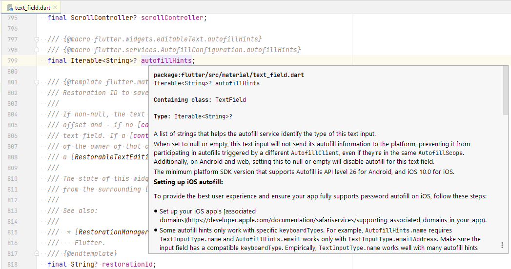 Documentation references are shown instead of the documentation. · Issue #5670 · flutter/flutter ...