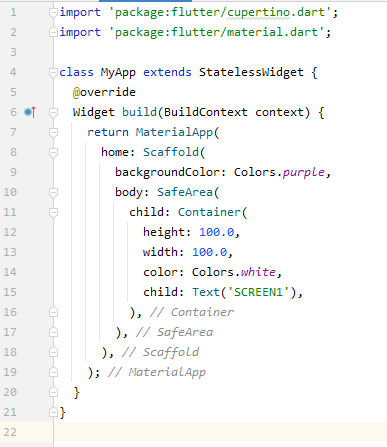 Code folding on build() methods doesn't show folding sections when ...