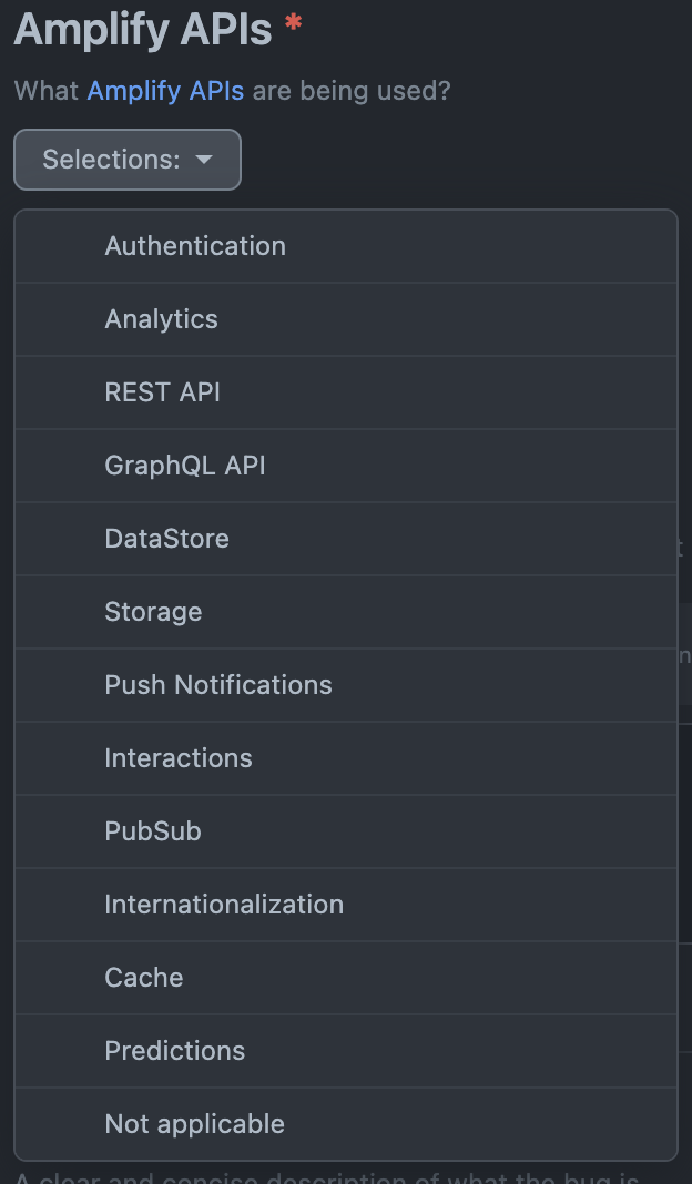 Geo Geo Api Category Isnt Selectable In The Github Bug Report Template · Issue 9009 · Aws 0452