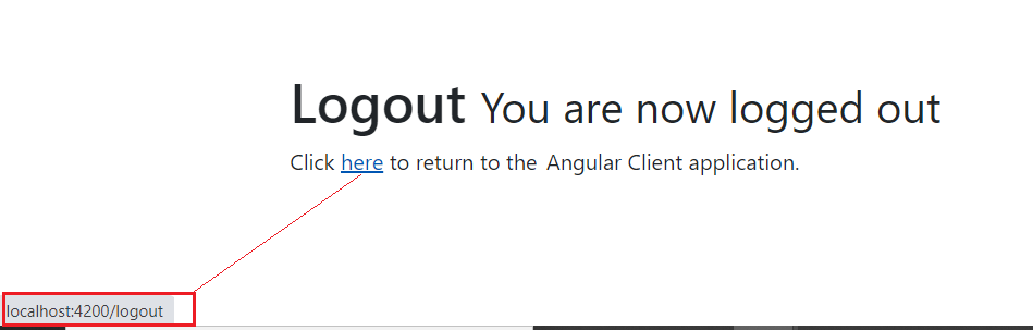 Not displaying LogoutURI instead going to the default page