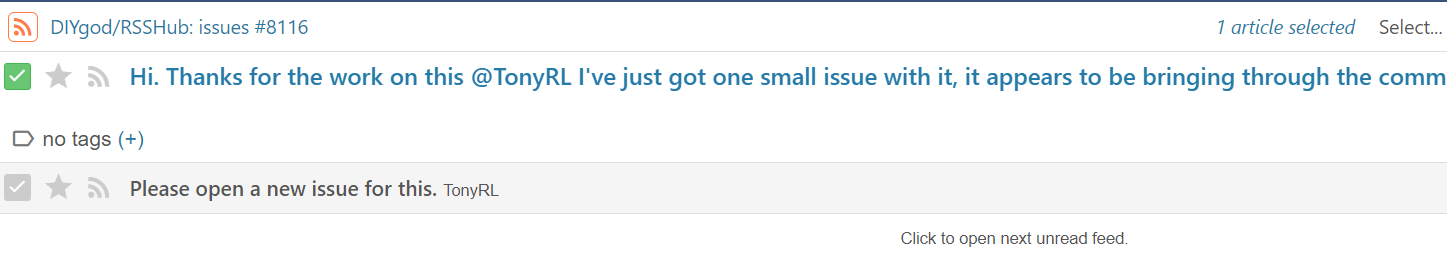 Body in Title for Github Issue/Pull comments · Issue #8997 · DIYgod/RSSHub · GitHub