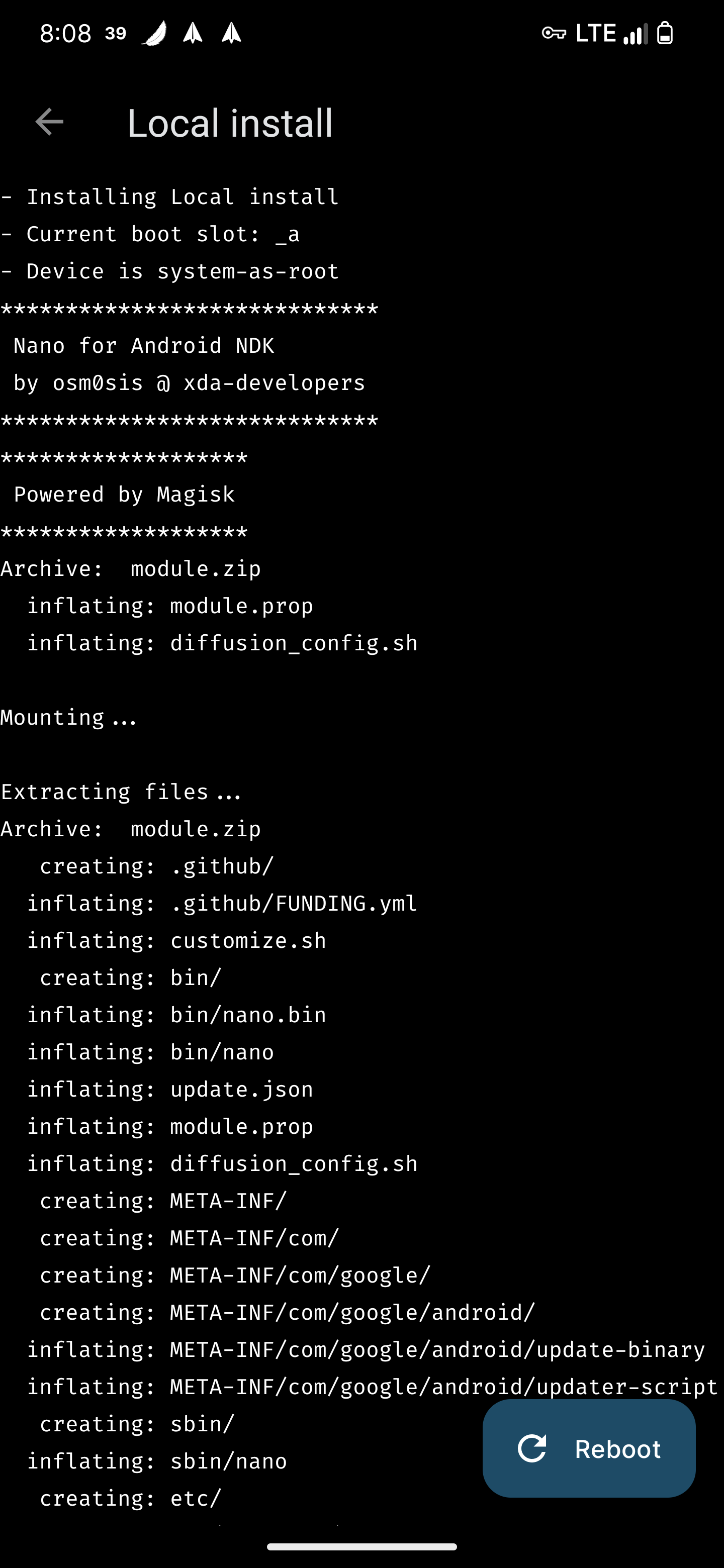 [BUG] App closes when trying to load magisk modules in AMOLED dark theme · Issue #235 · Fox2Code ...