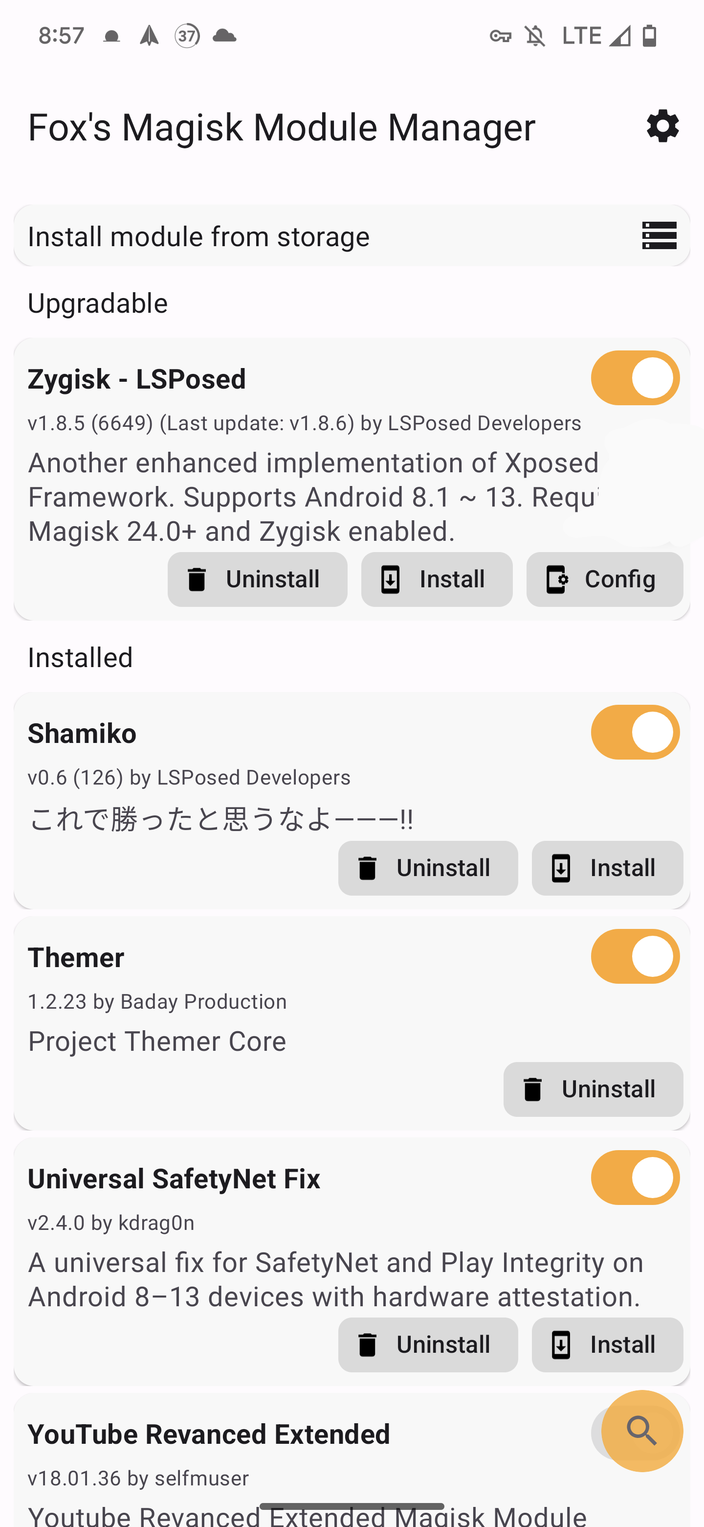 Buttons "Install", "Uninstall", "Description", etc. · Issue #274 · Fox2Code ...