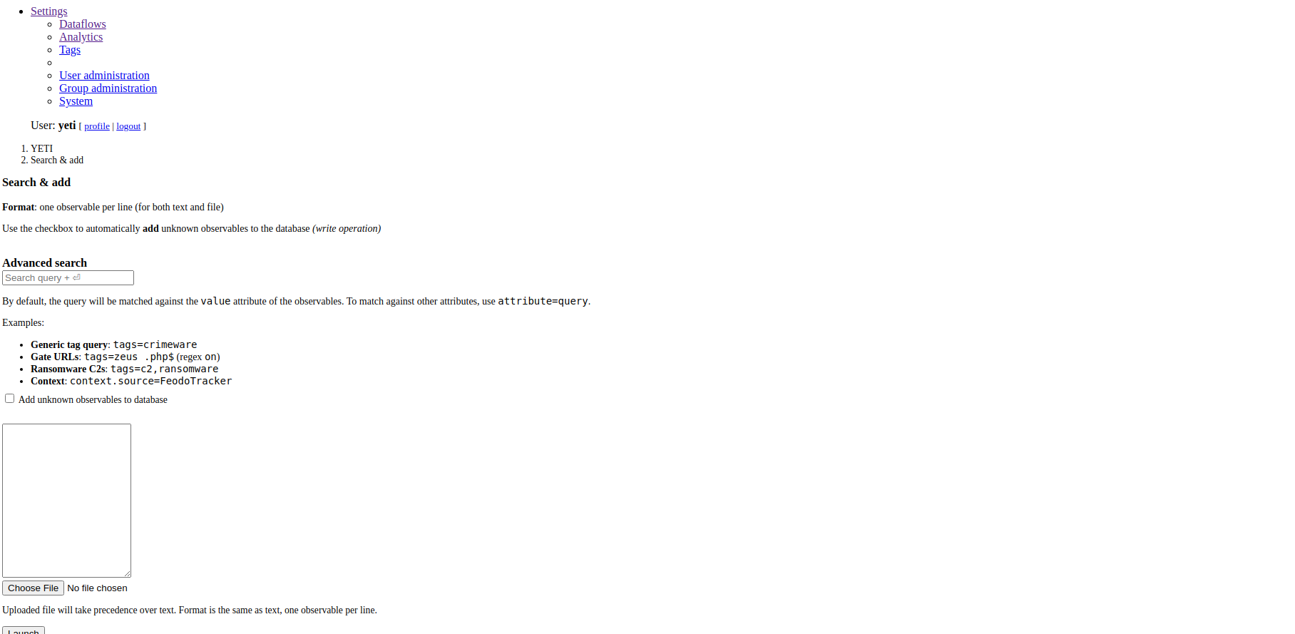 Webserver displays plain text · Issue #637 · yeti-platform/yeti · GitHub