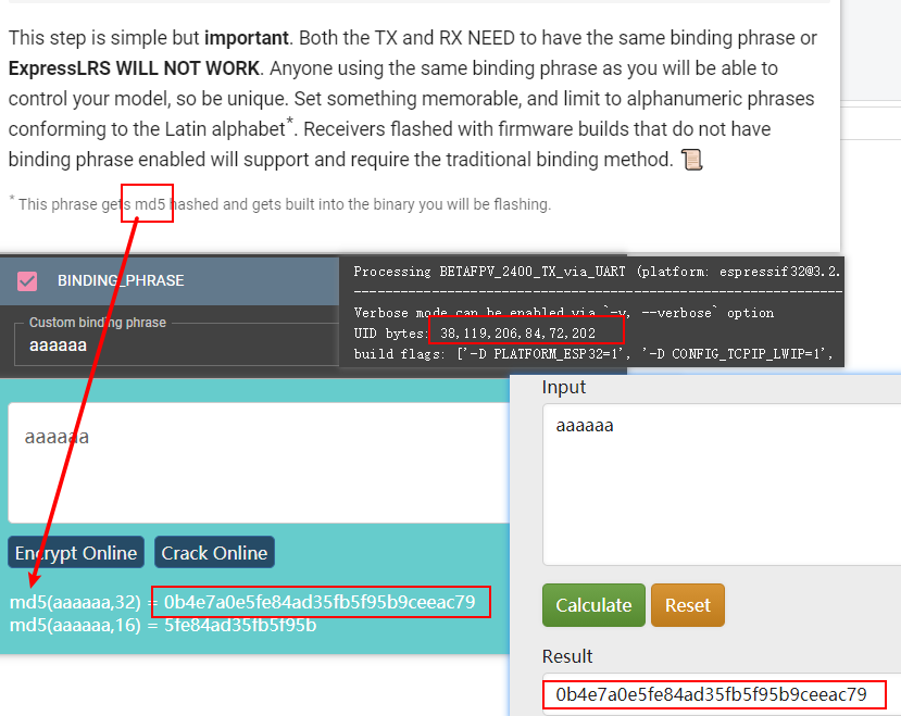 How to calculate UID by using MD5 · Issue #77 · ExpressLRS/ExpressLRS-Configurator · GitHub