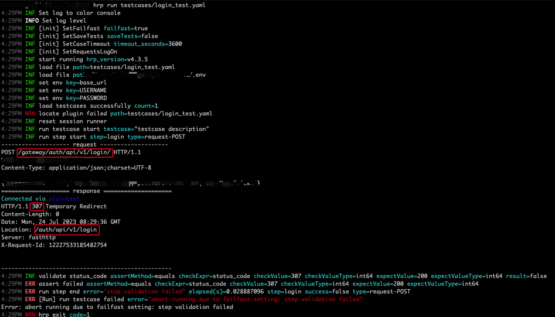hrp run 执行在 urlPath 最后添加 / ，接口返回 307 状态码，导致断言失败 · Issue #1658 · httprunner/httprunner · GitHub