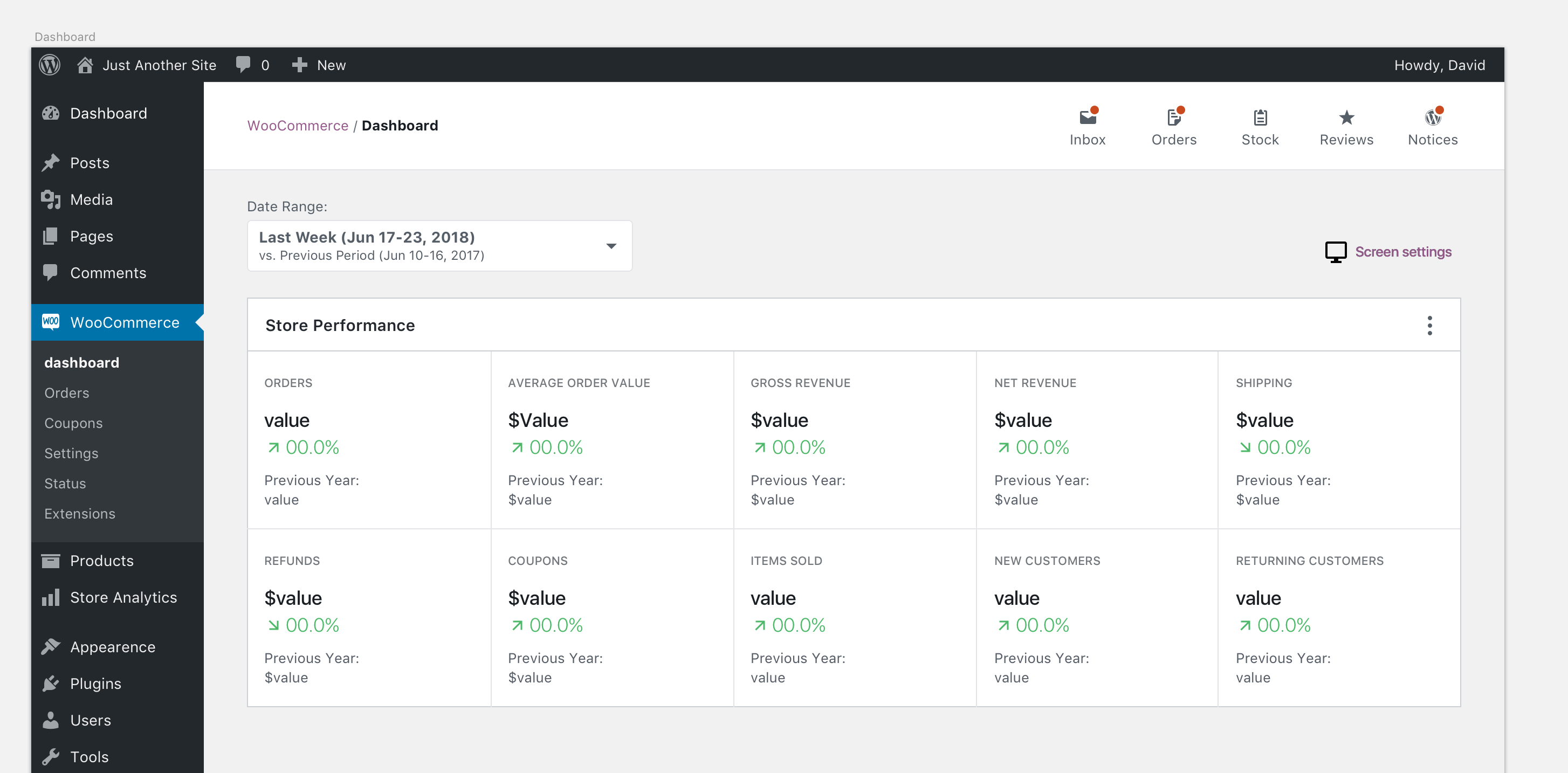 Component: Dashboard Settings · Issue #114 · woocommerce/woocommerce-admin · GitHub