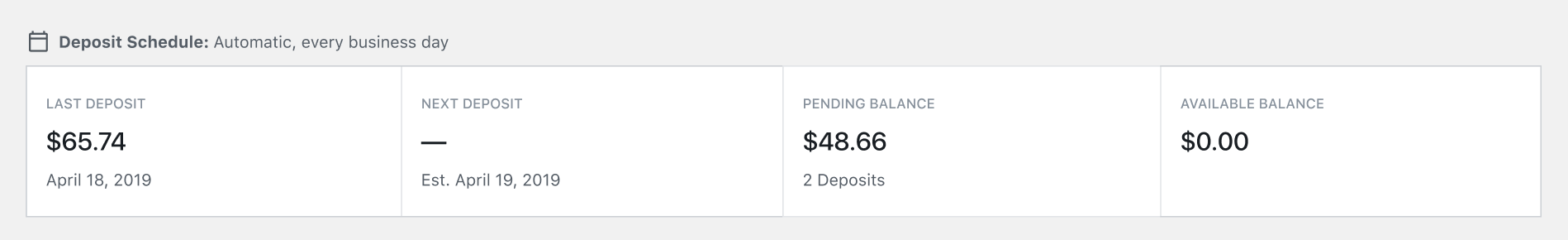 Add overview component to the deposits screen · Issue #366 · Automattic ...