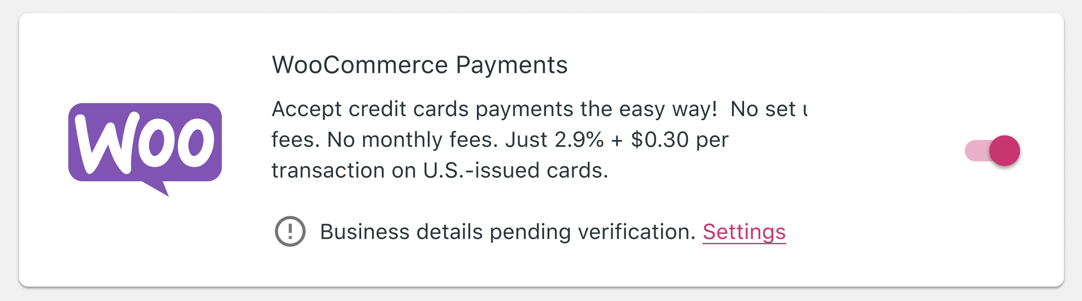 WCPay task should show further setup required · Issue #32277 · woocommerce/woocommerce · GitHub