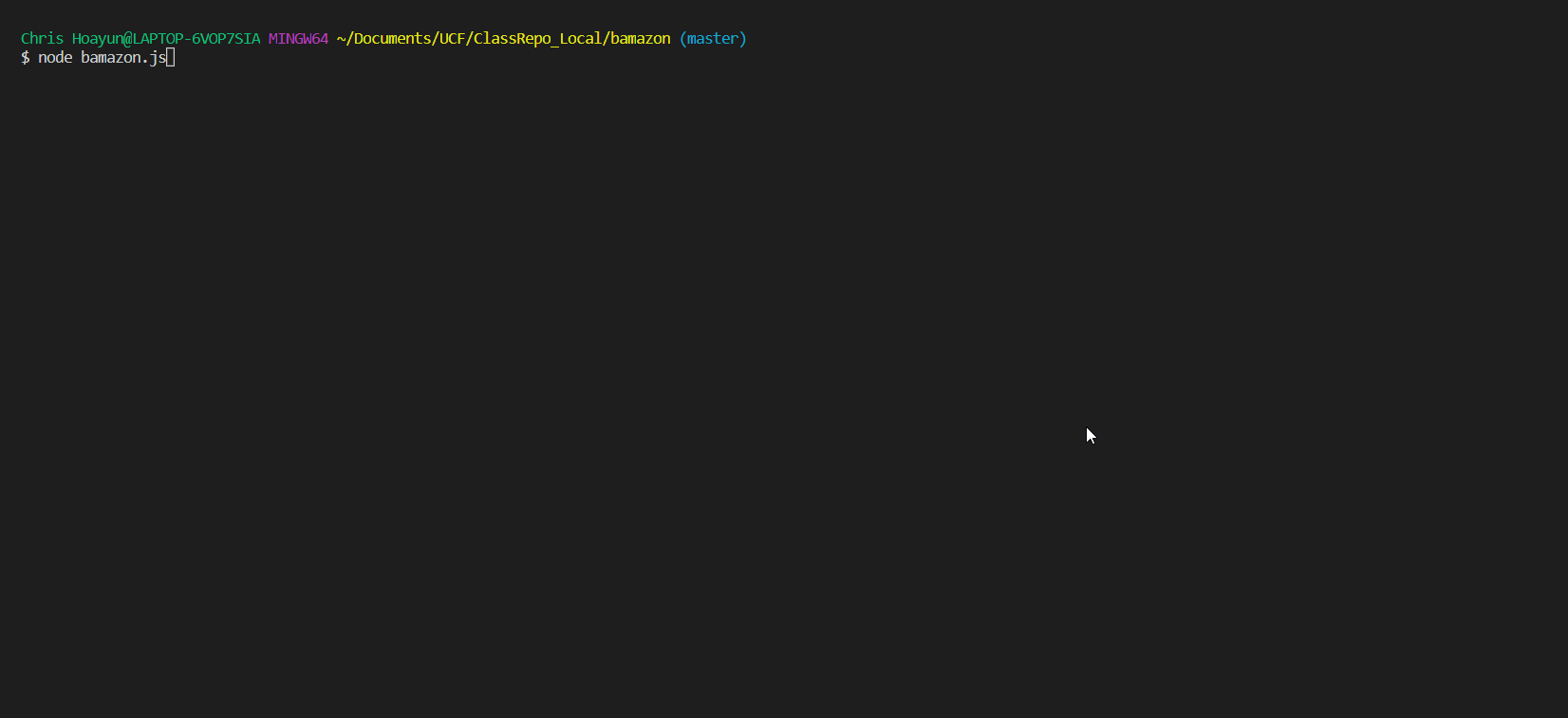 GitHub - hoayun/bamazon: Bamazon is an Amazon-like storefront using MySQL. The app will take in ...