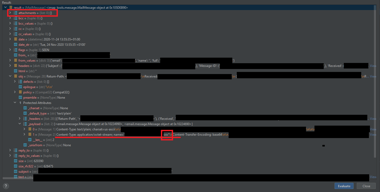 Issue with identifying message attachment when (Content-Disposition : Attachment) is missing ...