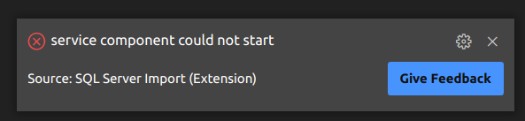 service component could not start popup when opening Flat File Import ...