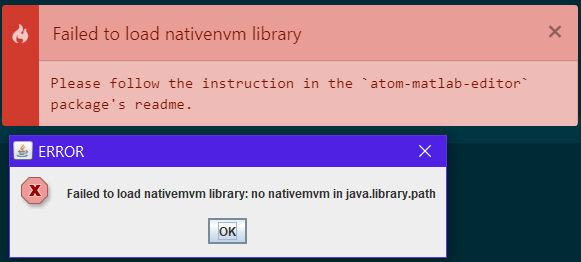 Failed To Load Nativenvm Library · Issue 13 · Elpollodiablo84atom Matlab Editor · Github