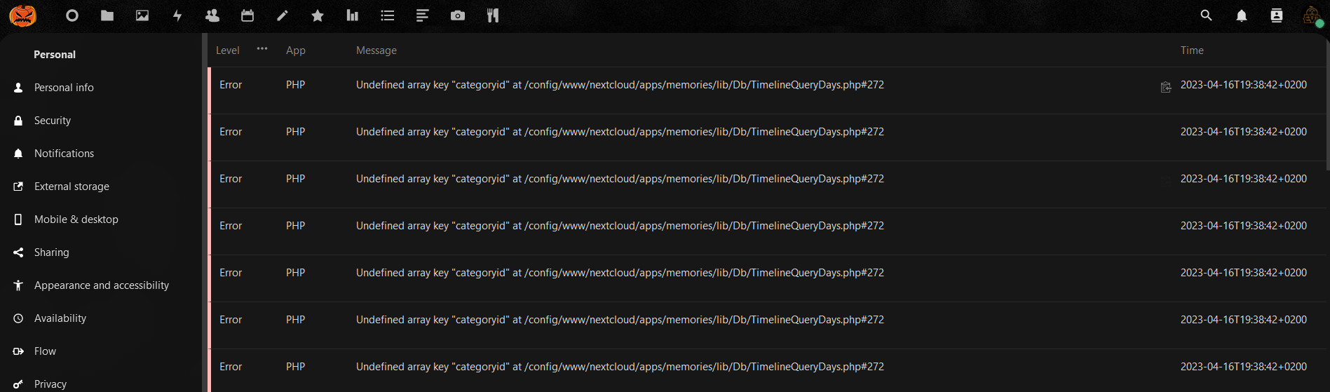 Lot of error when someone views an album via a public link · Issue #572 · pulsejet/memories · GitHub