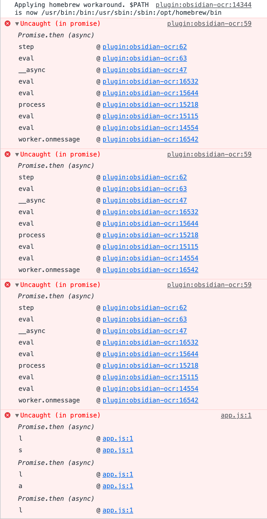 Grey screen of death after installing dependencies · Issue #24 · MohrJonas/obsidian-ocr · GitHub