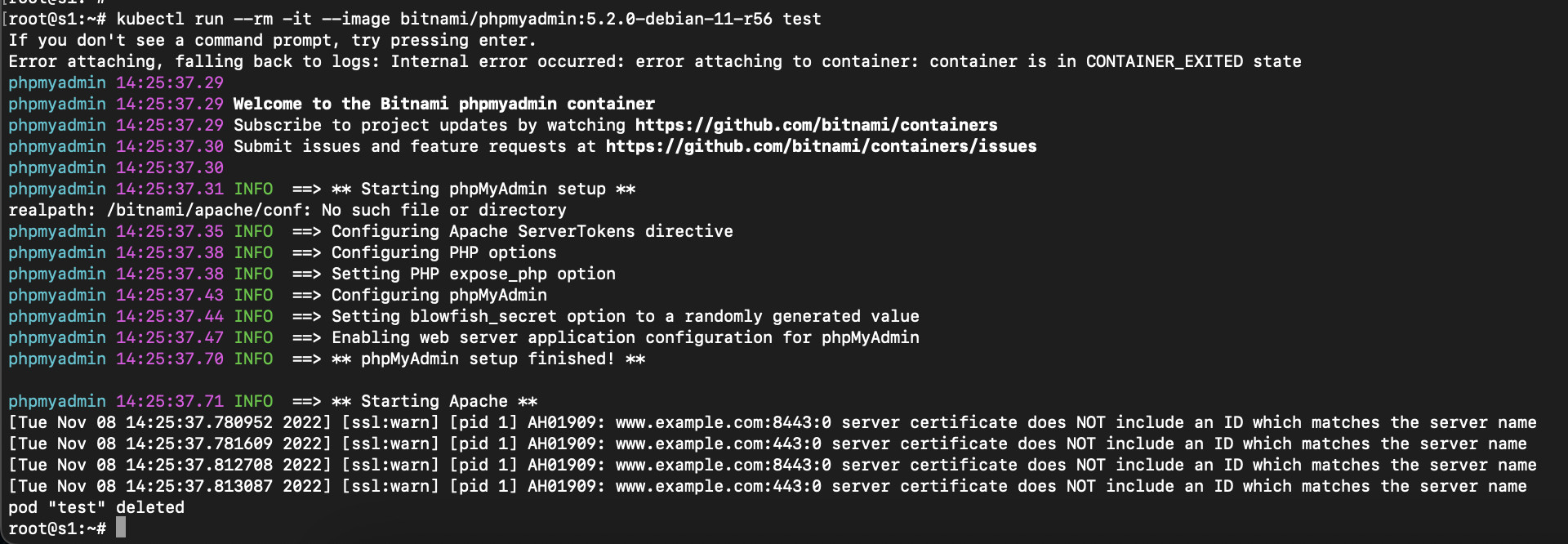 Bitnamiphpmyadmin Unable To Start Phpmyadmin · Issue 12916 · Bitnamicontainers · Github 