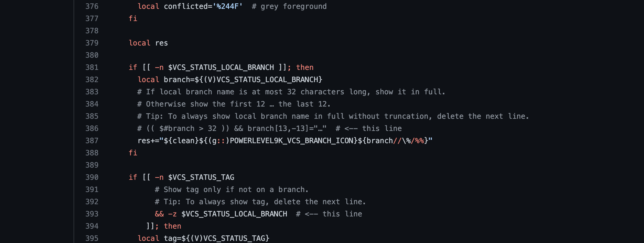 [Solved] git branch name not showing full path · Issue #2144 · romkatv/powerlevel10k · GitHub