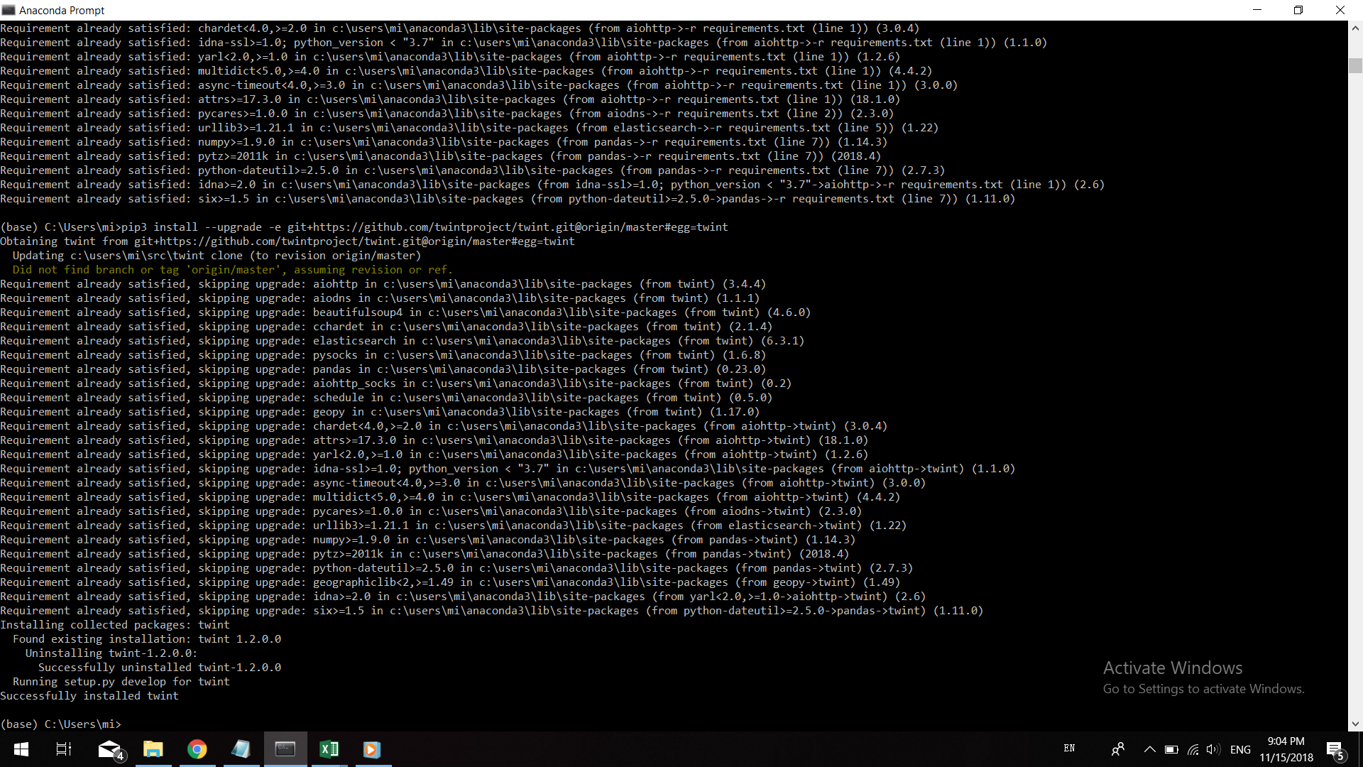 Extraction of tweets by username continually restarts · Issue #249 · twintproject/twint · GitHub