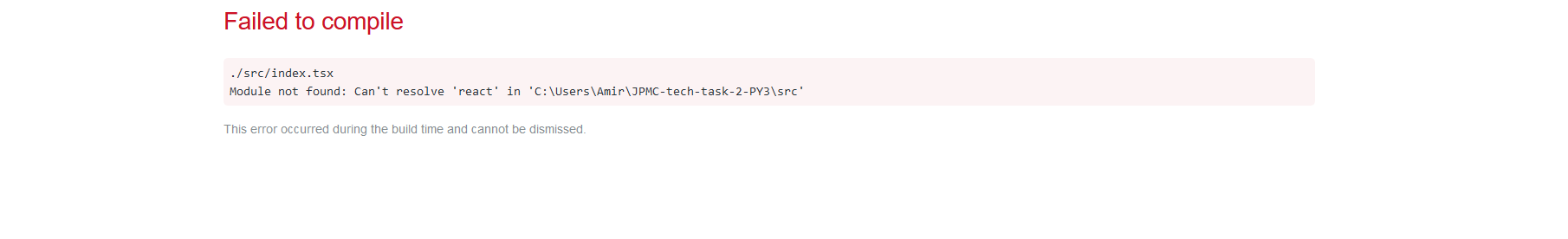 Failed to compile in browser! · Issue #448 · insidesherpa/JPMC-tech-task-2-PY3 · GitHub