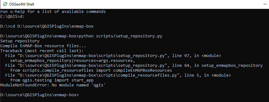 install instructions fail on OSGeo4W Shell · Issue #3 · EnMAP-Box/enmap-box · GitHub