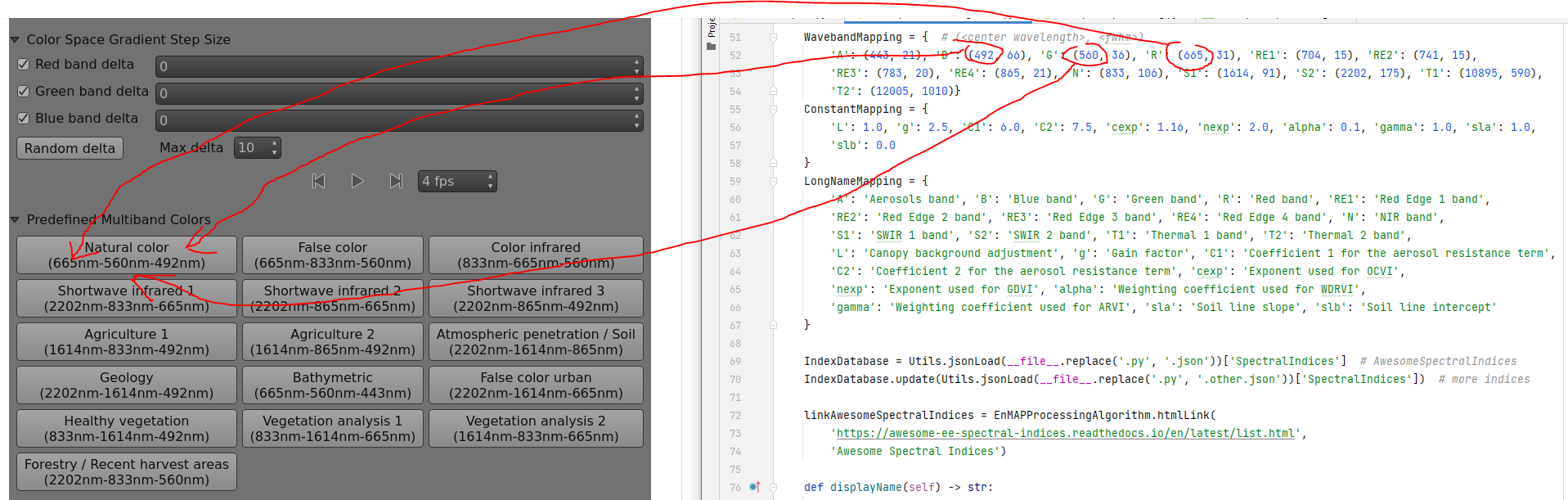 Color Space Explorer: customize Predefined Multiband Colors Create issue · Issue #23 · EnMAP-Box ...