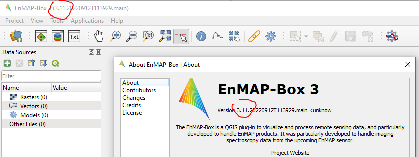 version in splash screen not updating with actual version · Issue #40 · EnMAP-Box/enmap-box · GitHub