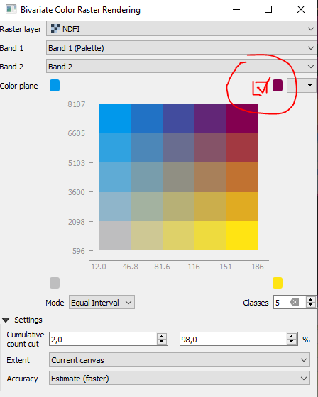 [Bivariate Color Raster Renderer app] make upper-right color optional · Issue #77 · EnMAP-Box ...
