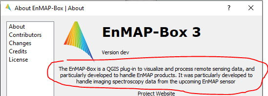 Improve About Enmap Box Widget · Issue 150 · Enmap Box Enmap Box · Github