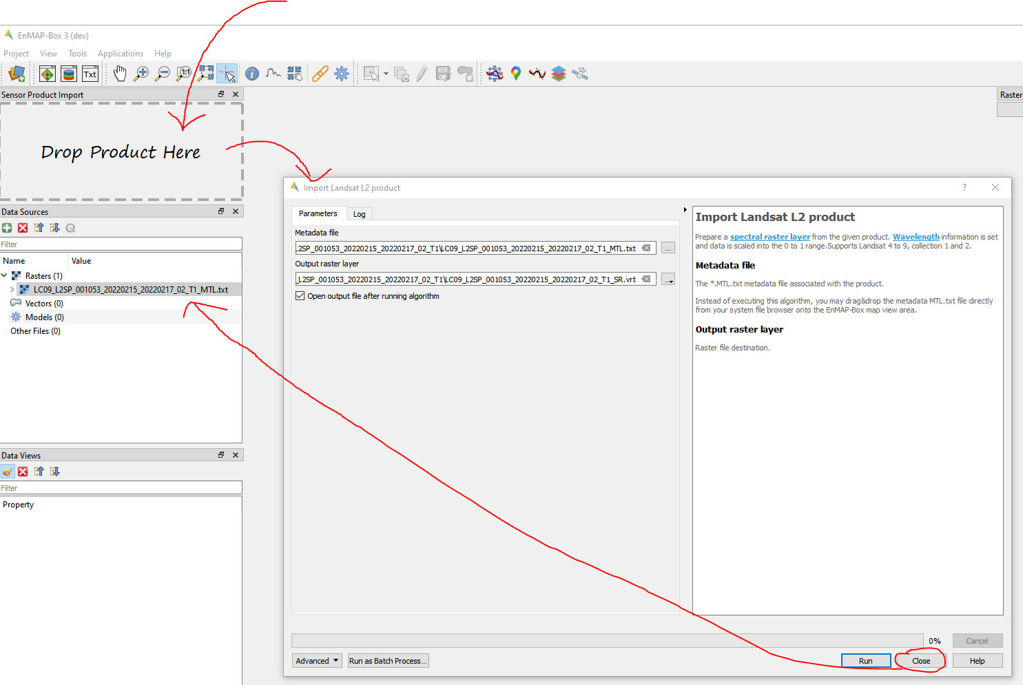 [sensor Product Import] Cancelling The Import Algo Will Still Open The Metadata File · Issue