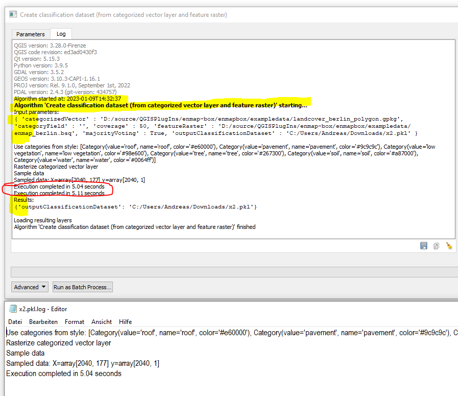 Processing Algos Improve Log Files · Issue 317 · Enmap Boxenmap Box · Github 