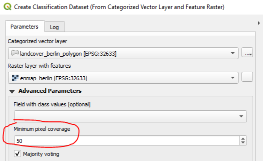 [Class fraction layer from categorized vector layer] add option to exclude border pixel · Issue ...