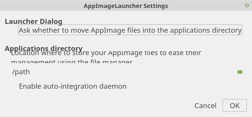 First run dialog doesn't scale properly · Issue #166 · TheAssassin/AppImageLauncher · GitHub