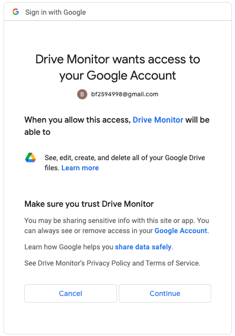GitHub - barfranko/gdrive_monitor