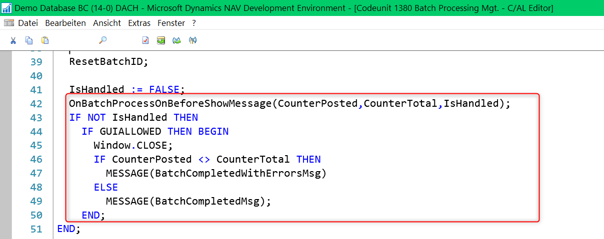 [Event Request] COD1380 BatchProcess · Issue #2509 · microsoft/ALAppExtensions · GitHub