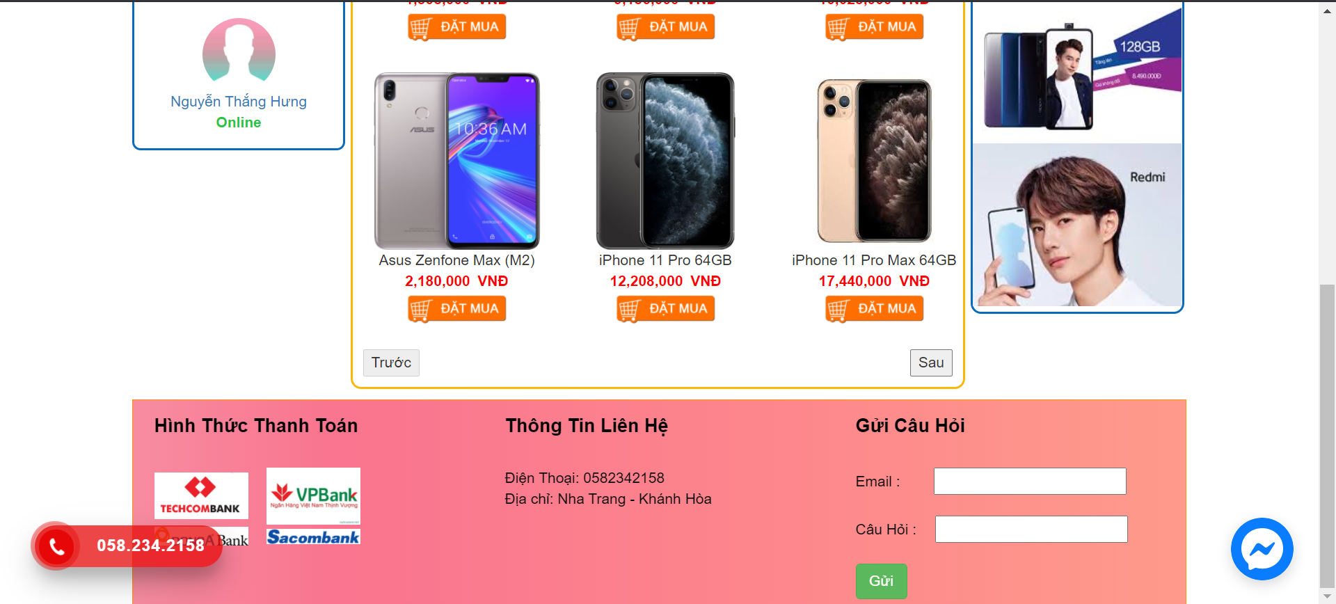 GitHub - thanghung/WebPhone: Trang web bán hàng