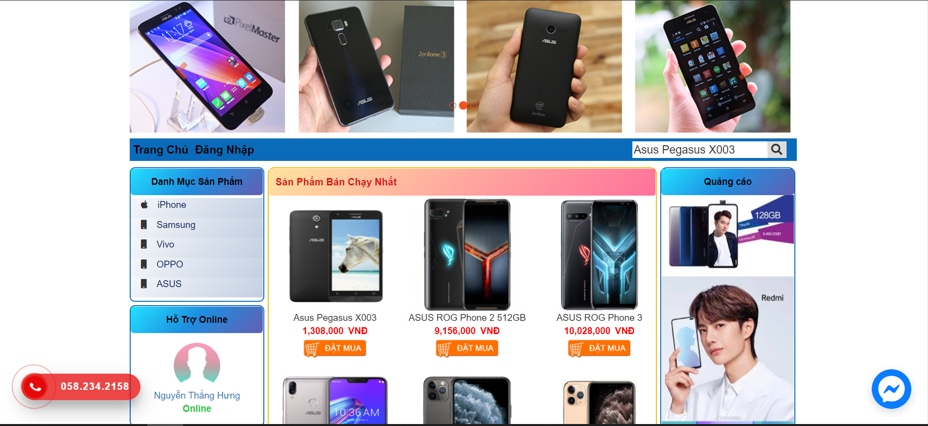GitHub - thanghung/WebPhone: Trang web bán hàng