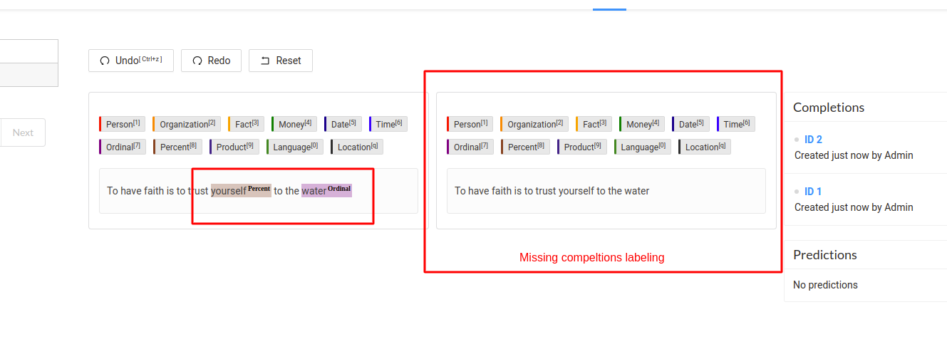 Completions comparison is not working on labelling page · Issue #463 · HumanSignal/label-studio ...