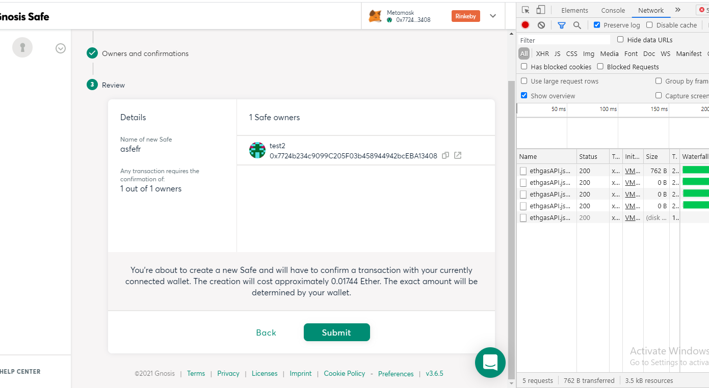Gas estimation where the seems to not be needed · Issue #2350 · 5afe/safe-react · GitHub