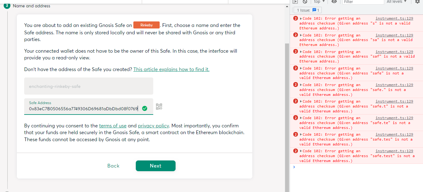 ENS name doesn't work on load safe on Rinkeby · Issue #3081 · 5afe/safe-react · GitHub