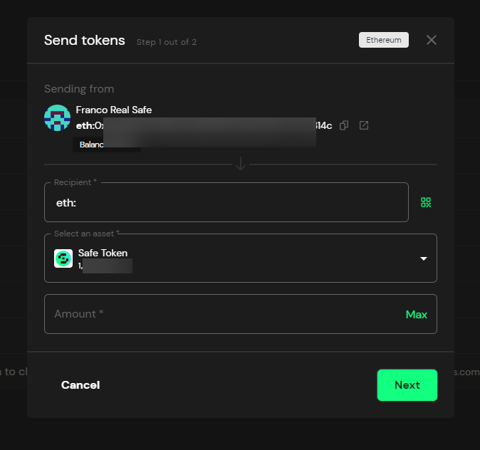 [Safe tokens] - Warning "no transfer possible" is not shown in send funds modal · Issue #1244 ...