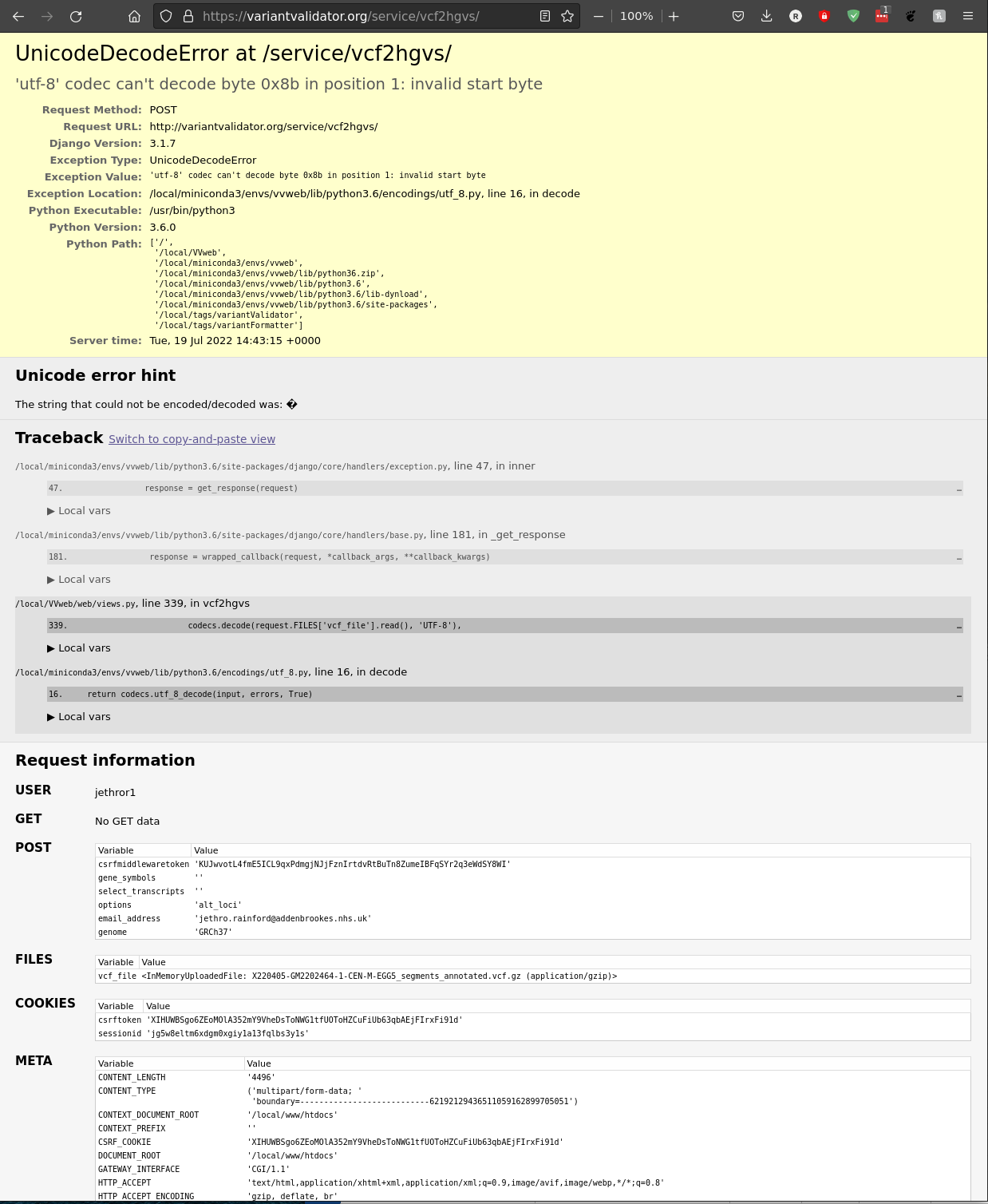 Handle Compressed Vcfs In Vcf To Hgvs · Issue 398 · Openvarvariantvalidator · Github 