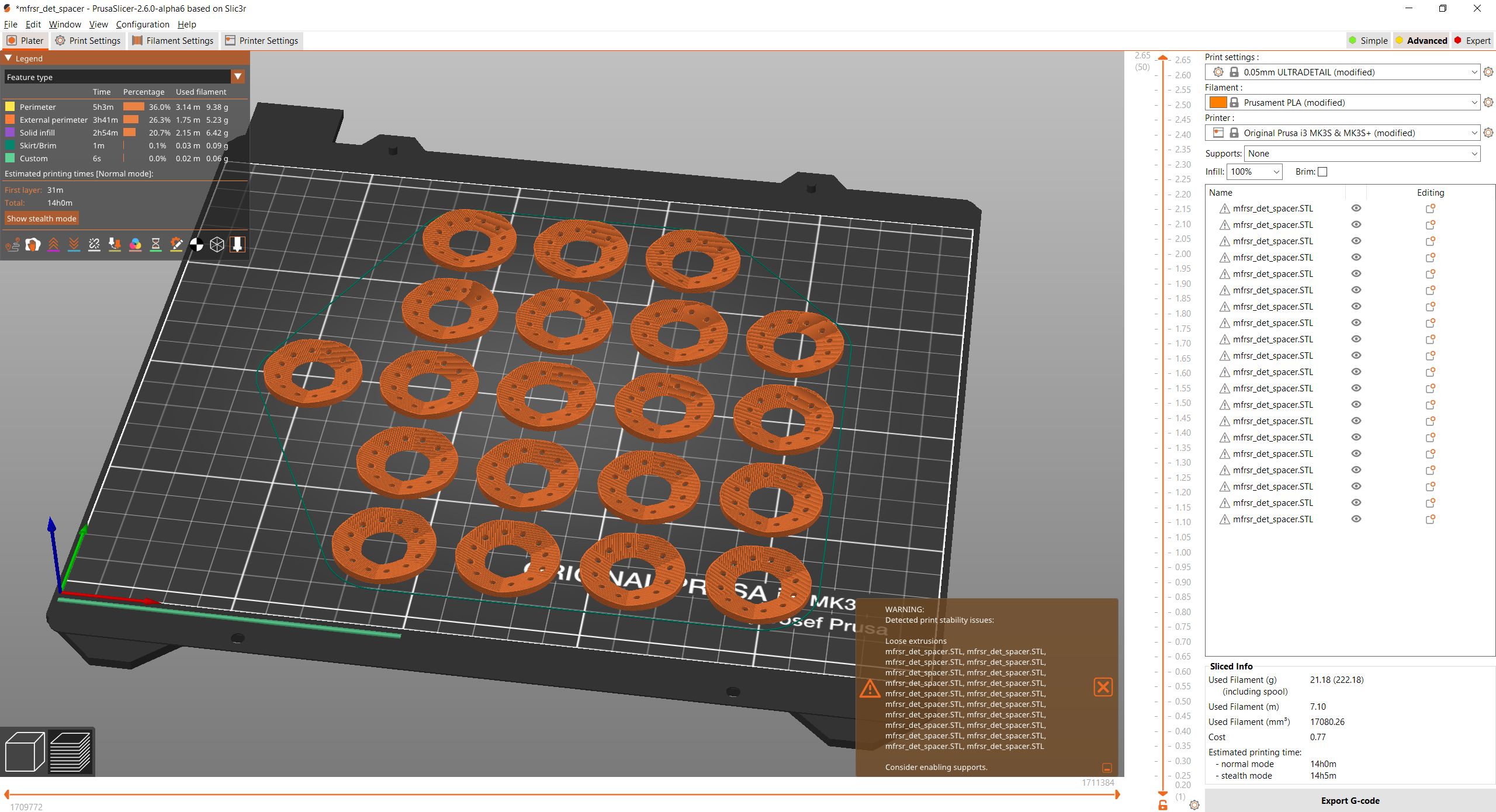 Incorrect detection of print stability issues with simple puzzle cube piece · Issue #9587 ...
