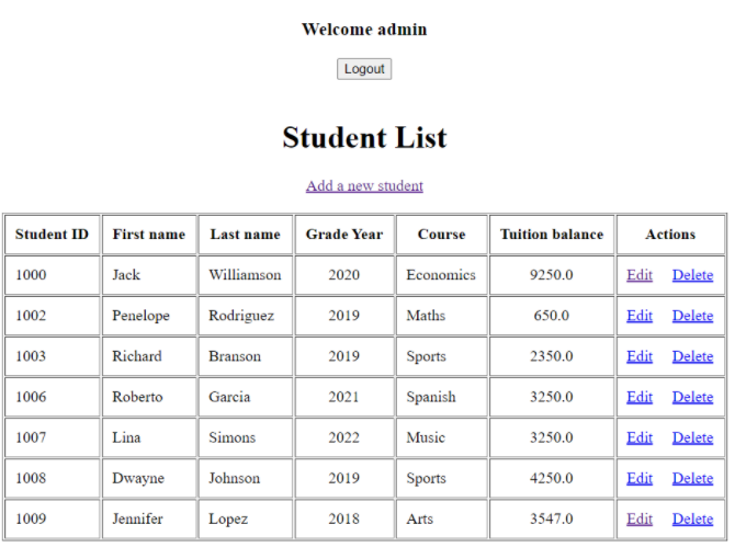 GitHub - MaddyGre/student-management-system: Student Management System ...
