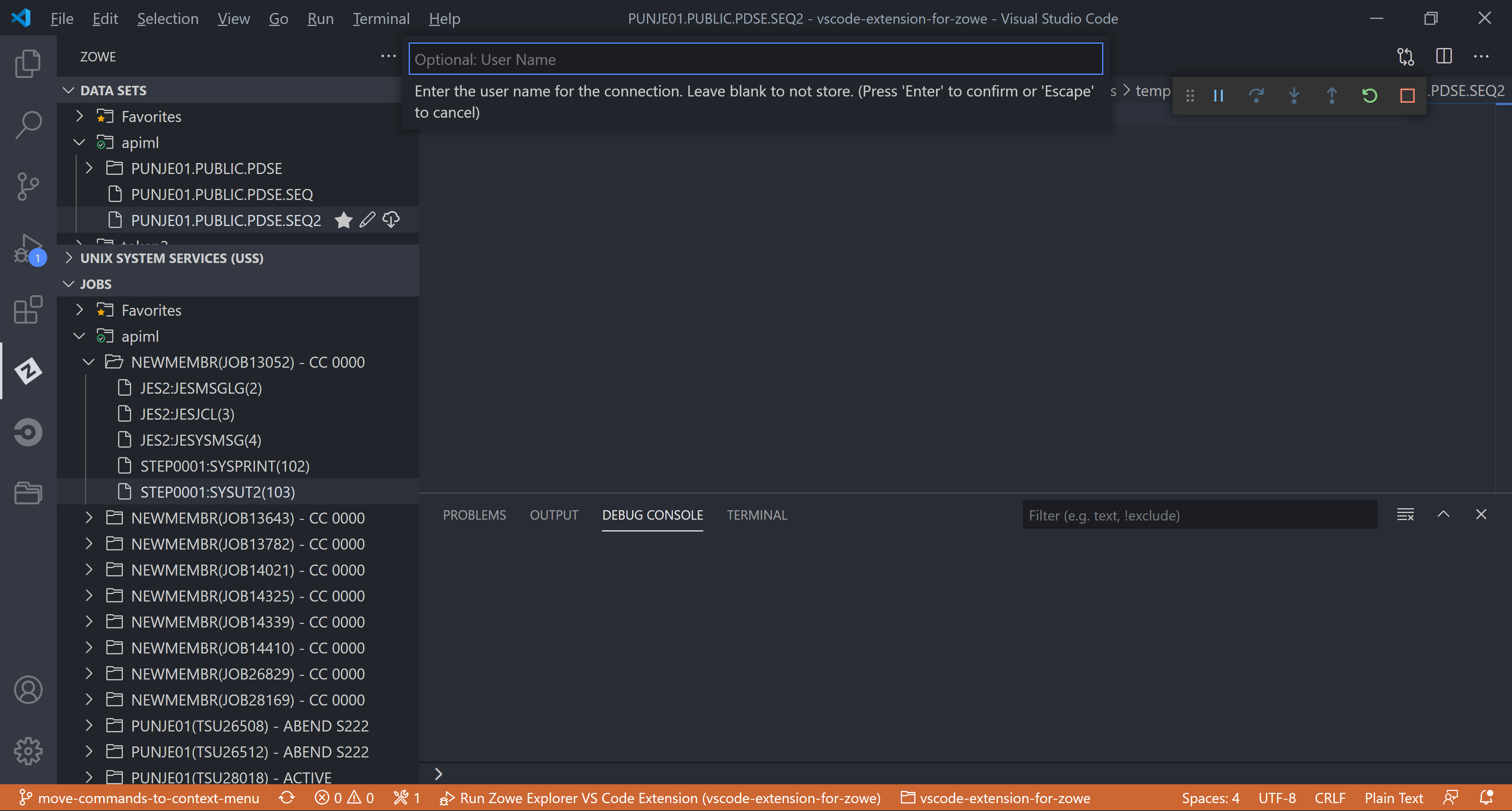 I am asked to enter my credentials when trying to view a job spool · Issue #1159 · zowe/zowe ...