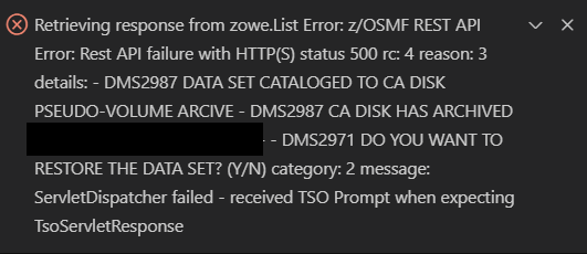 Support Large Datasets and PDS Members · Issue #327 · zowe/zowe-explorer-vscode · GitHub