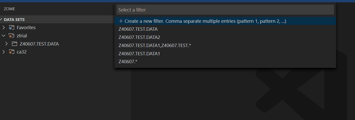 Search datasets by Entering Pattern Fails to find dataset if similar pattern is in history ...