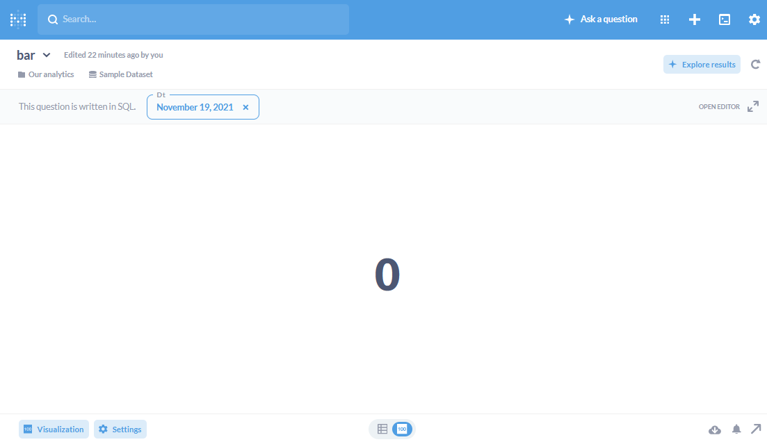 Native Query "Explore results" button doesn't pull through variables · Issue #19041 · metabase ...