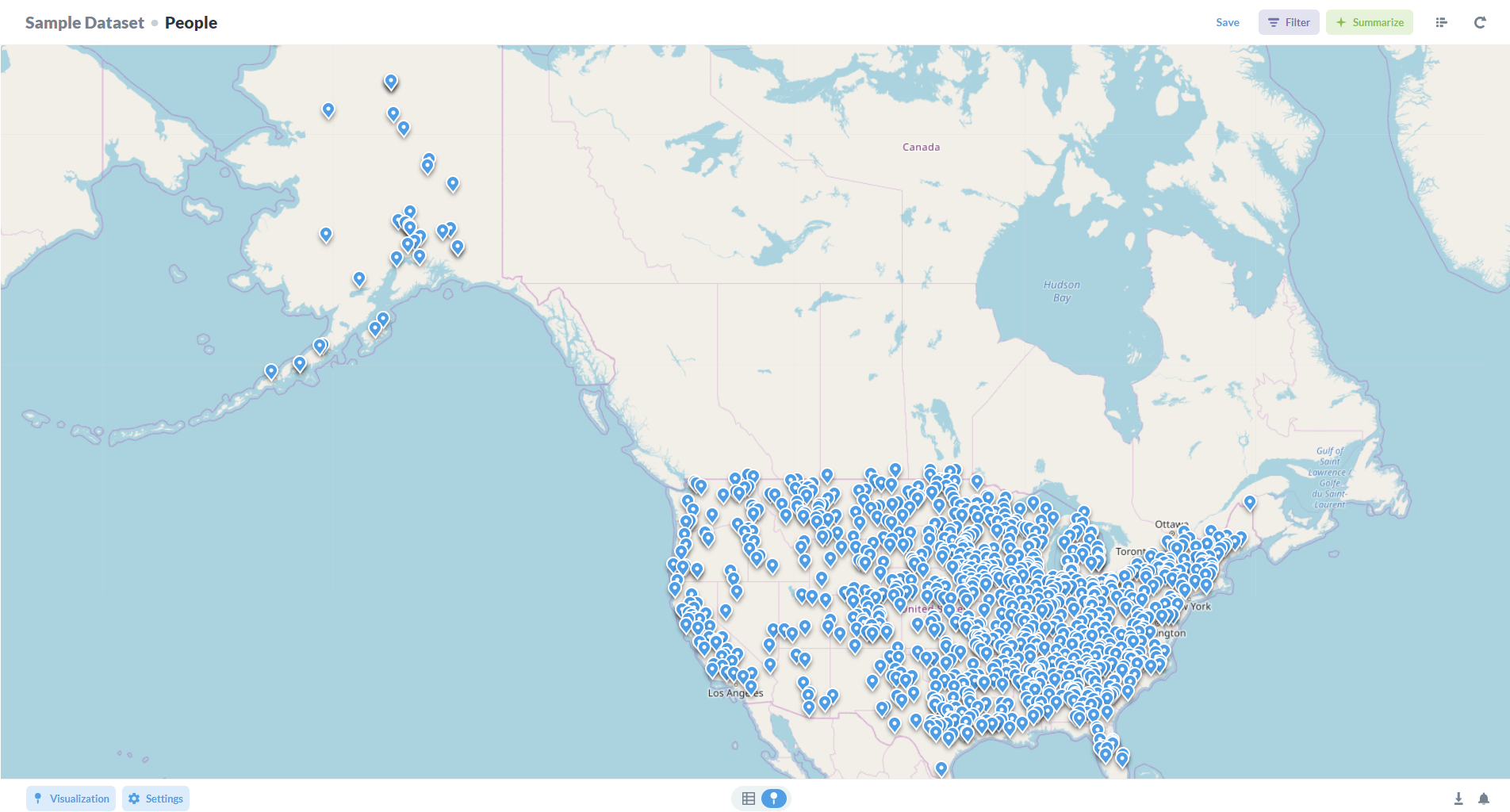 Pin Map, initial zoom level hides the top most pins · Issue #11212 · metabase/metabase · GitHub