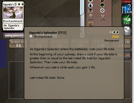 GUI: Sigarda's Splendor doesn't show hint properly · Issue #9054 · magefree/mage · GitHub